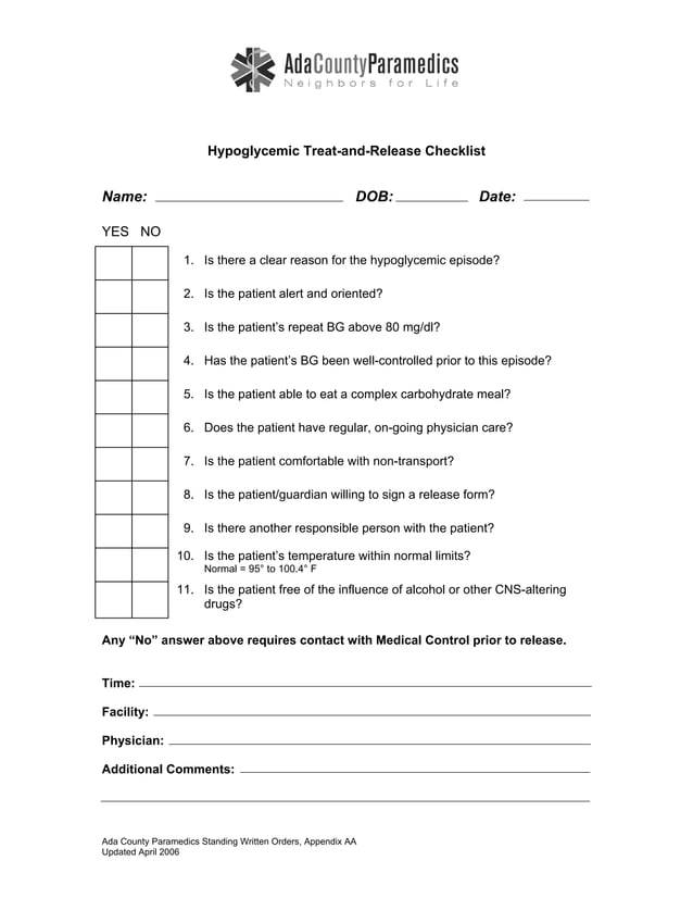 ACP 2011 Hypoglycenia treat and-release checklist | PDF
