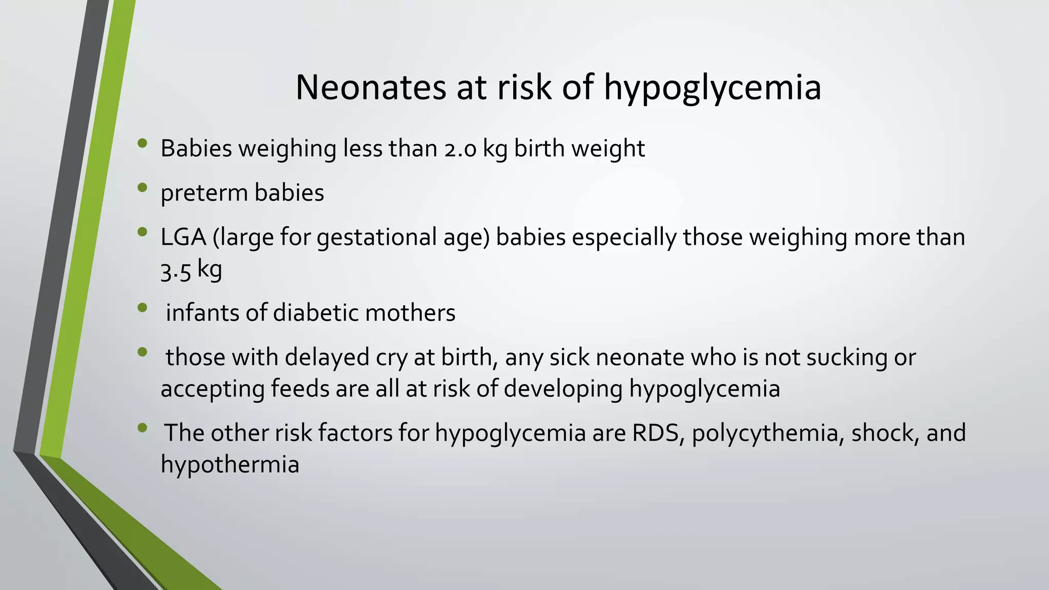 Hypogylcemia (neonate) | PPTX