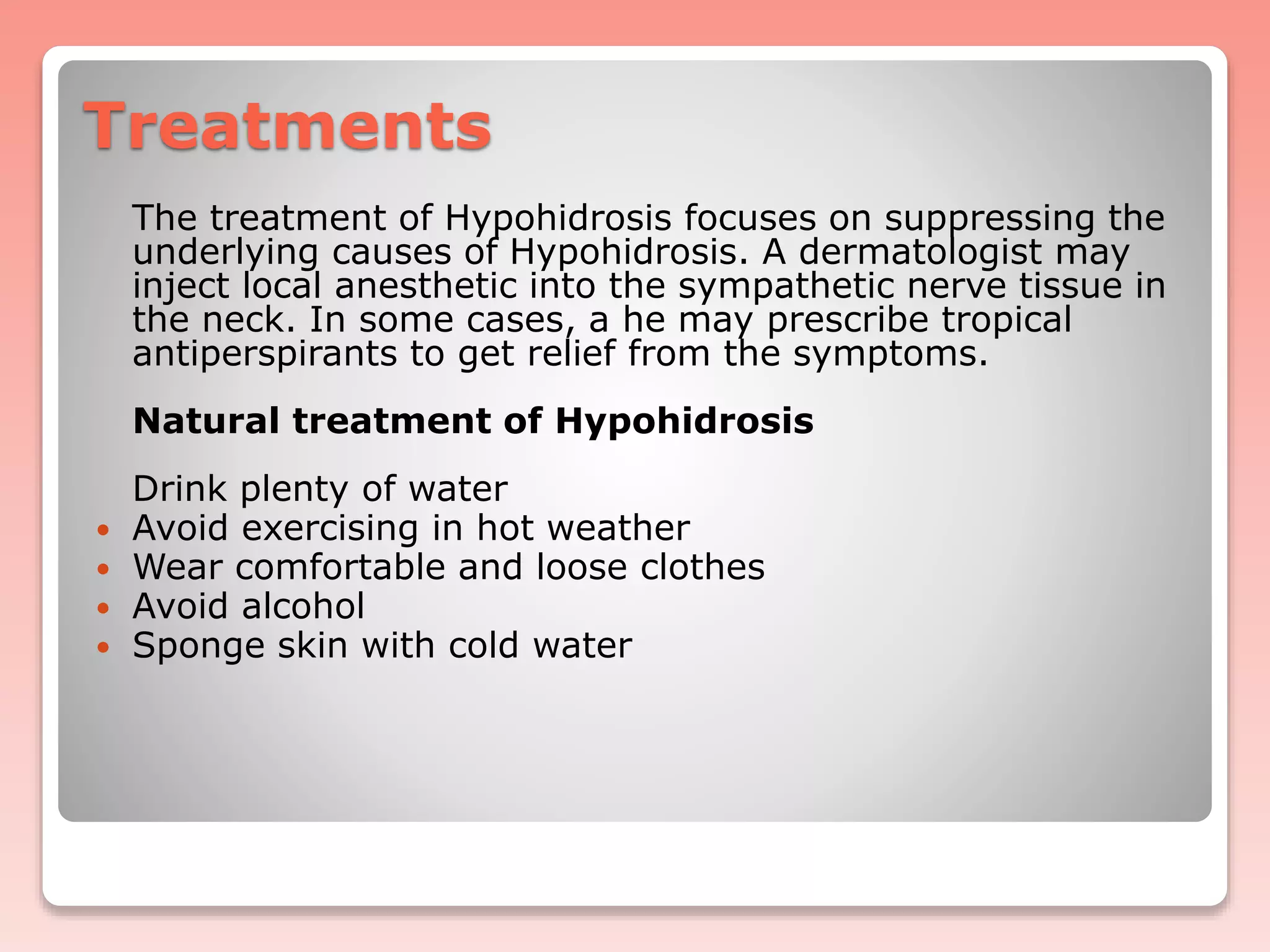 Hypohidrosis | PPTX