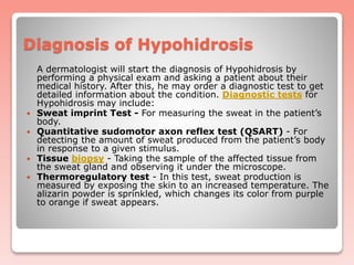 Hypohidrosis | PPTX