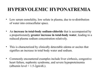 "Understanding Hyponatremia and Hypernatremia: Diagnosis and Management ...