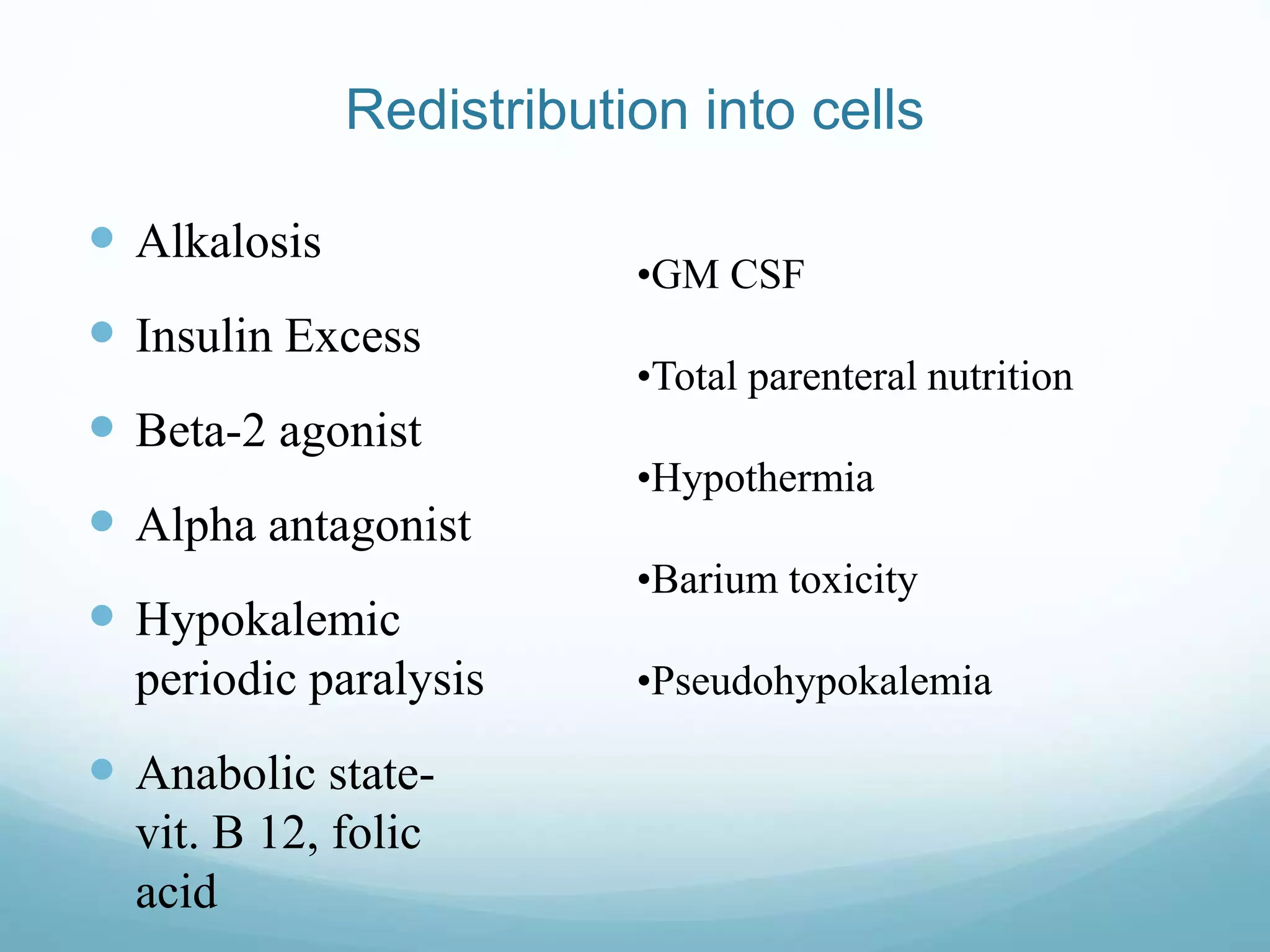 Hypokalemia diagnosis, causes and treatment | PPTX
