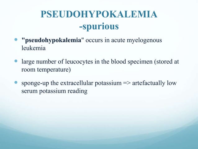 Hypokalemia diagnosis, causes and treatment | PPTX