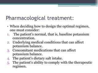 Hypokalemia - Pharmacotherapy | PPTX