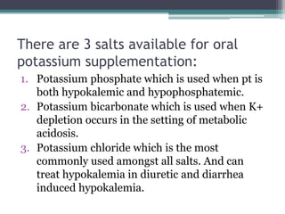 Hypokalemia - Pharmacotherapy | PPT