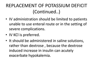 Hypokalemia - Approach and Management | PPTX
