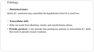Hypokalemia bikal | PPTX | Heart and Cardiovascular Diseases | Diseases ...