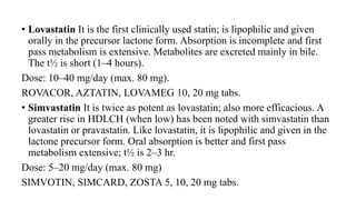 Hypolipidaemic Drugs | PDF