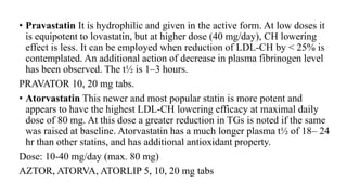 Hypolipidaemic Drugs | PDF