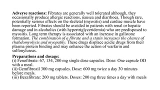 Hypolipidaemic Drugs | PDF