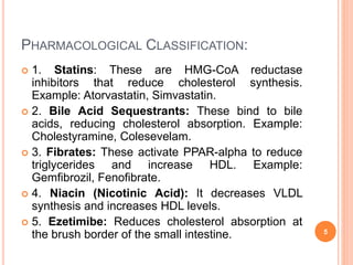 Drugs used in Treatment of Hyperlipidemia | PPTX