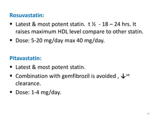 Hypolipidemic drugs | PPTX