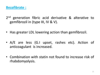 Hypolipidemic drugs | PPTX