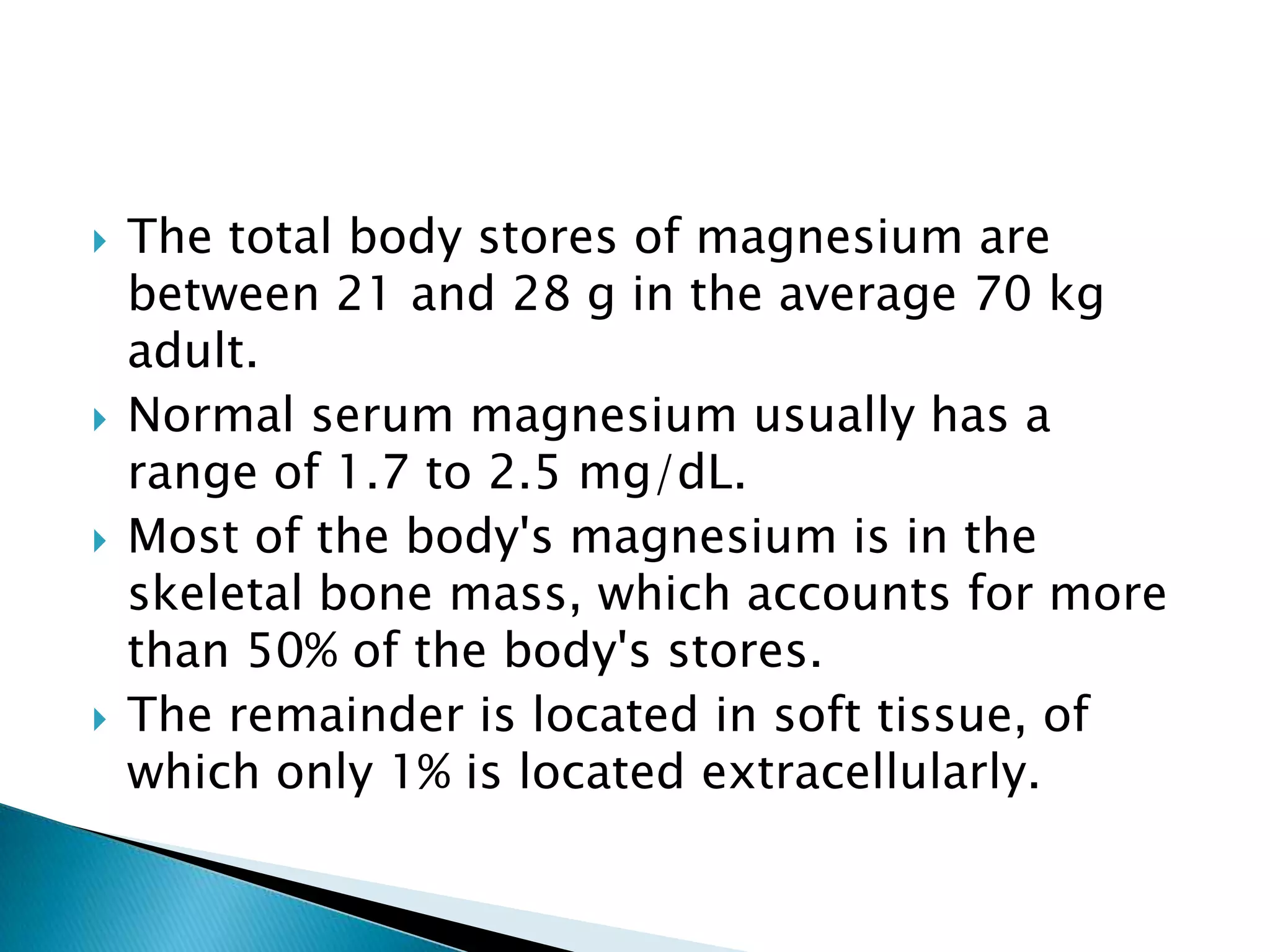 Hypomagnesemia | PPTX