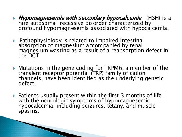 Hypomagnesemia