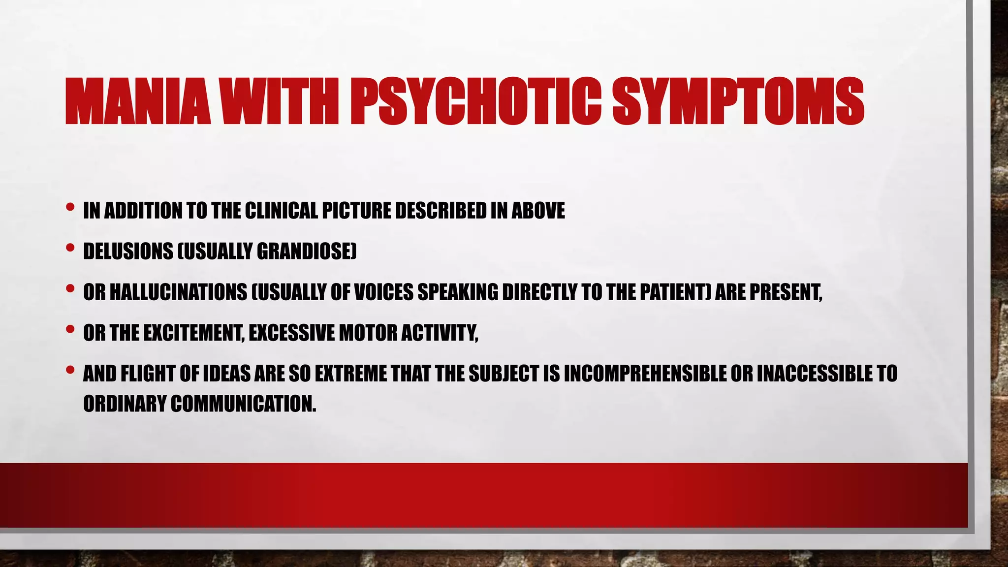 Hypomania and mania | PPTX