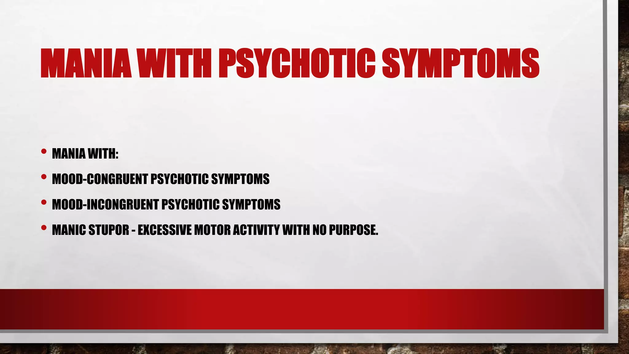 Hypomania and mania | PPTX