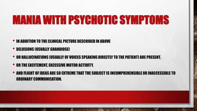 Hypomania and mania | PPTX