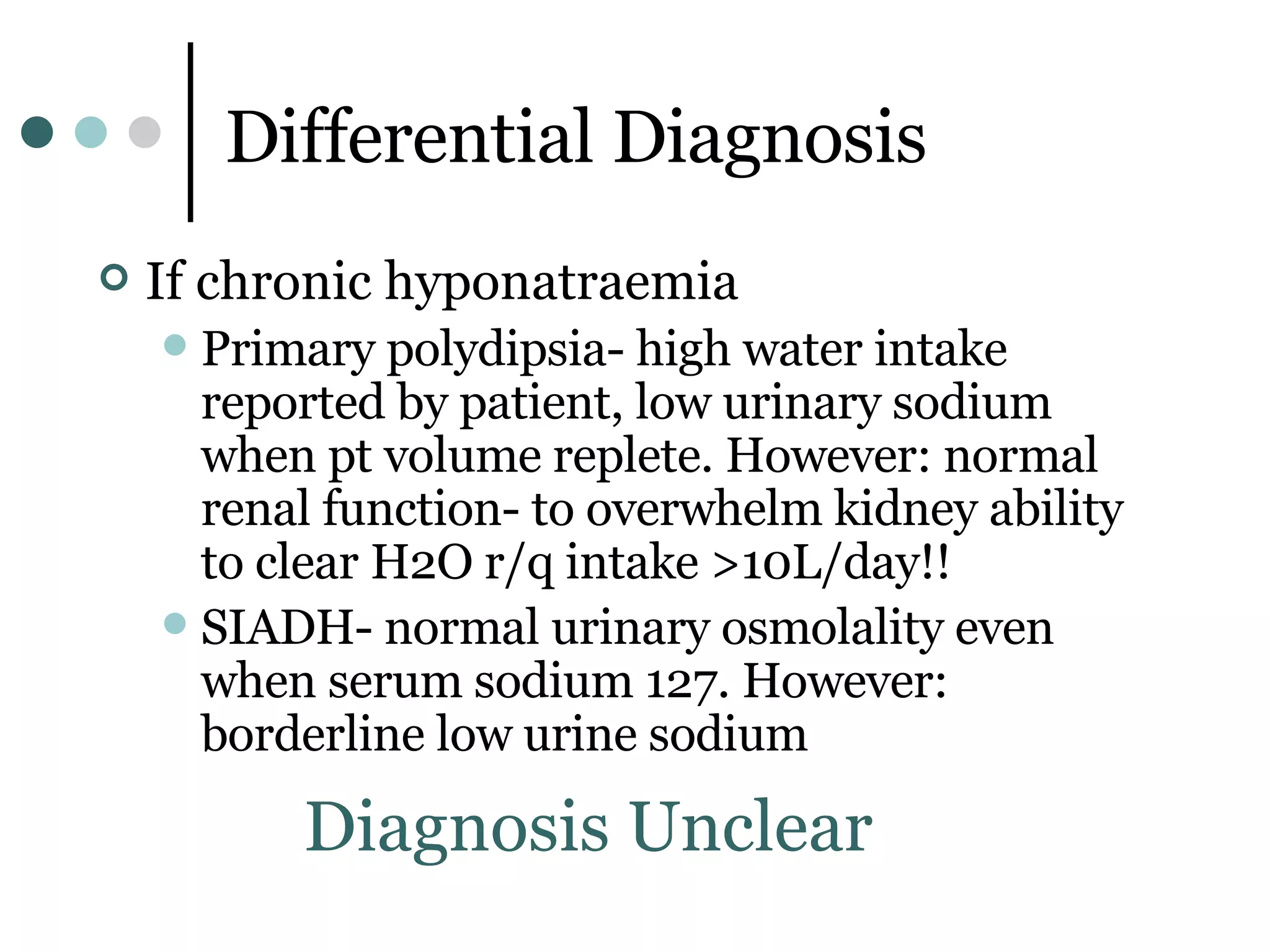 Hyponatraemia (Case Presentation) | PPT