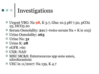 Hyponatraemia (Case Presentation) | PPT