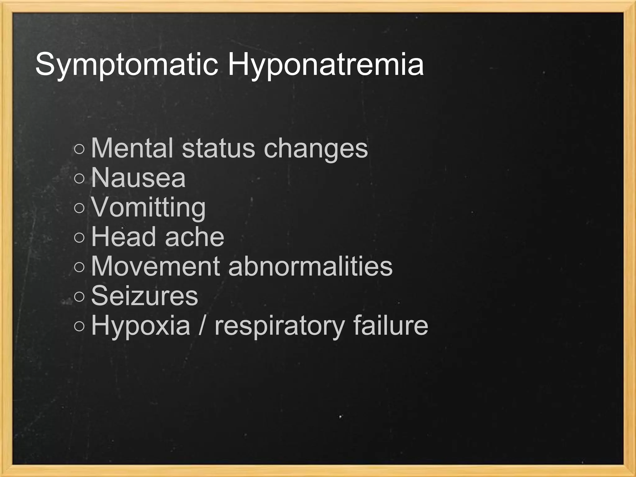 Hyponatremia | PPT