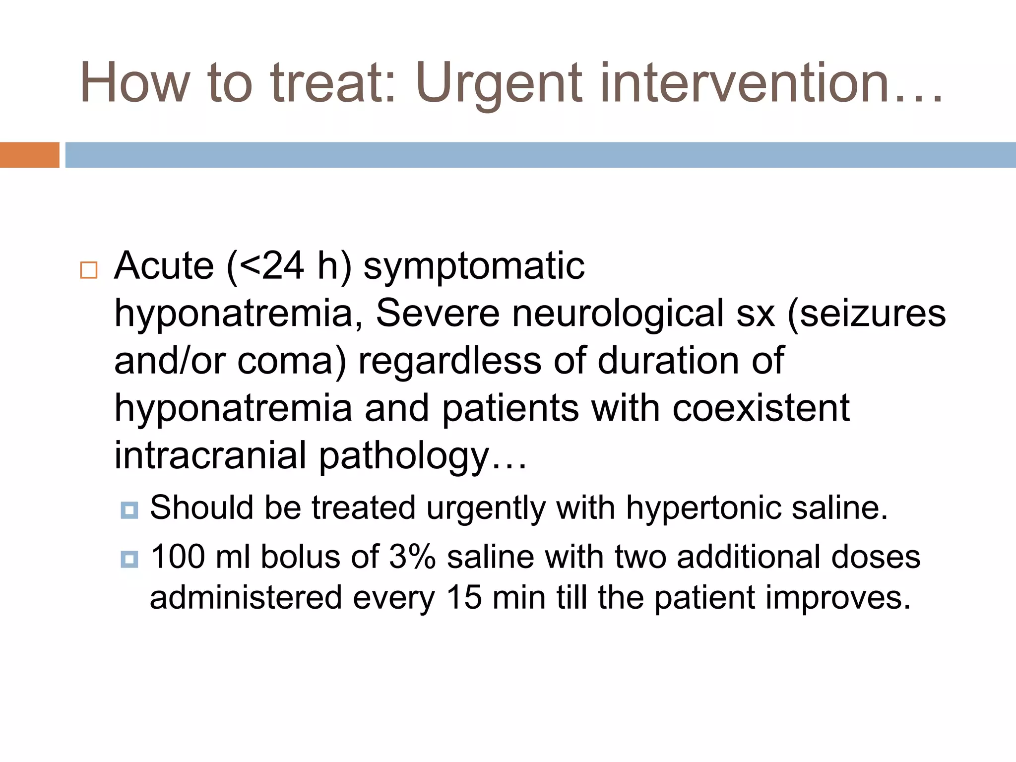 Hyponatremia in ICU patients | PPTX