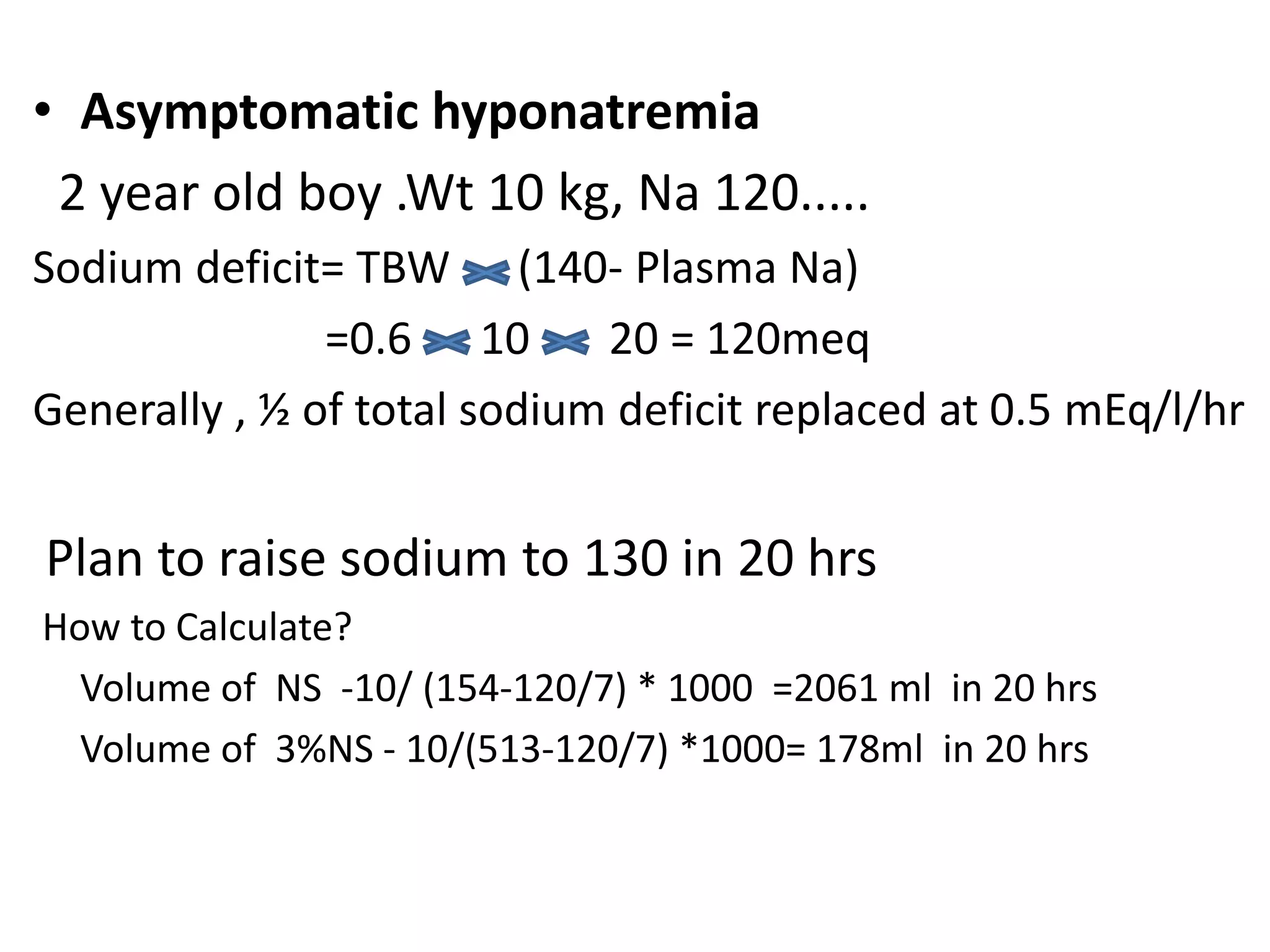 Hyponatremia in children | PPTX