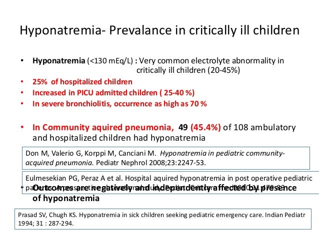 Hyponatremia In Children