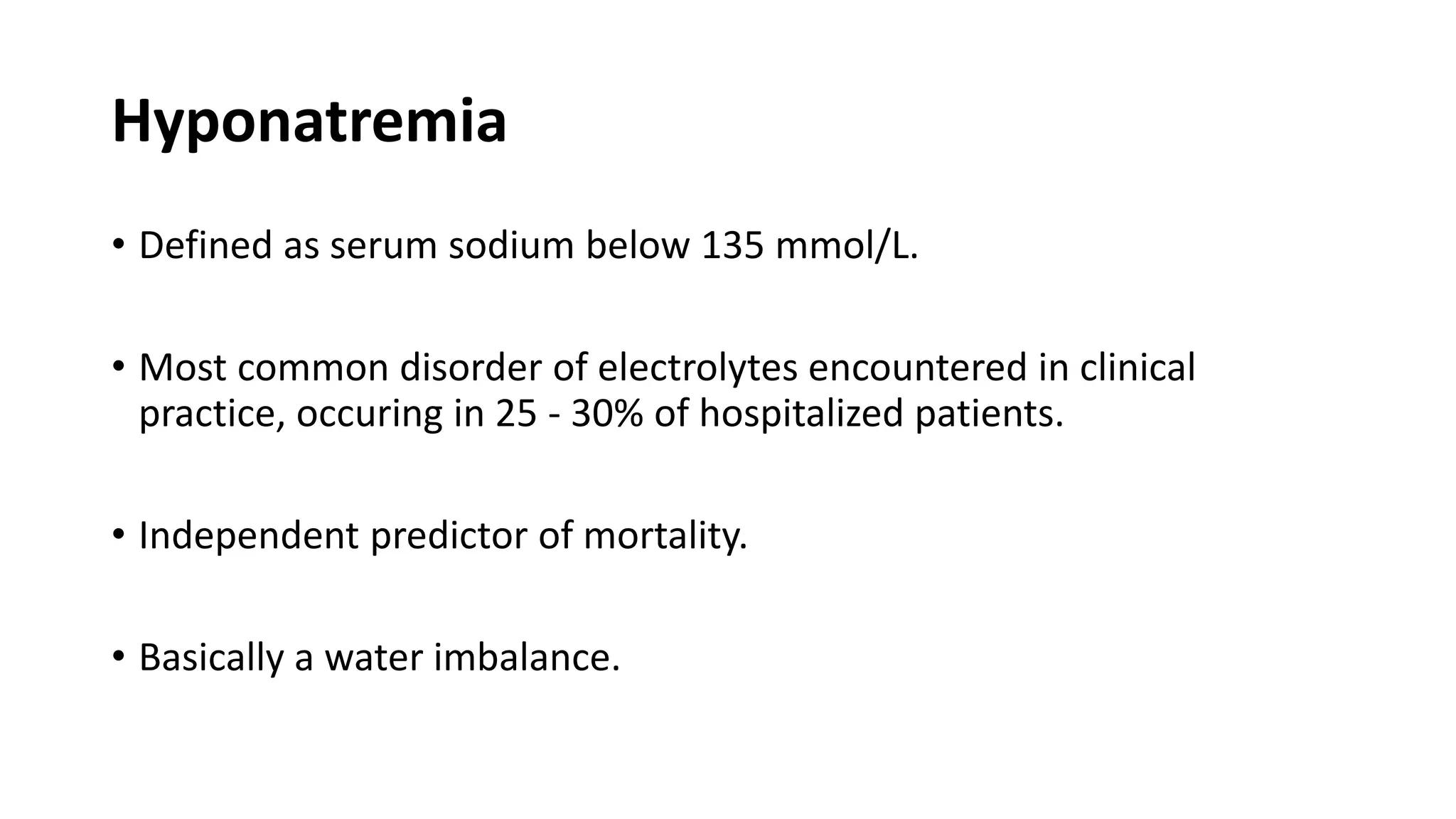 Hyponatremia | PPTX