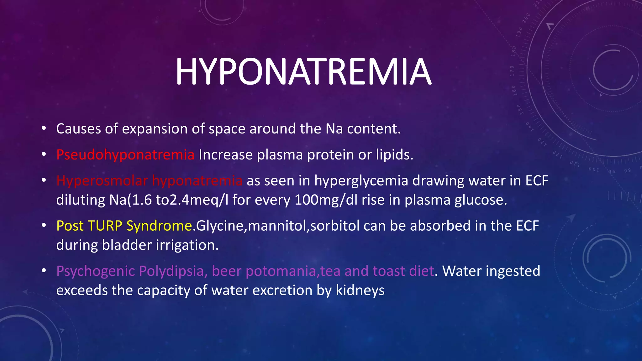 Hyponatremia- A low sodium concentration in the blood | PPTX