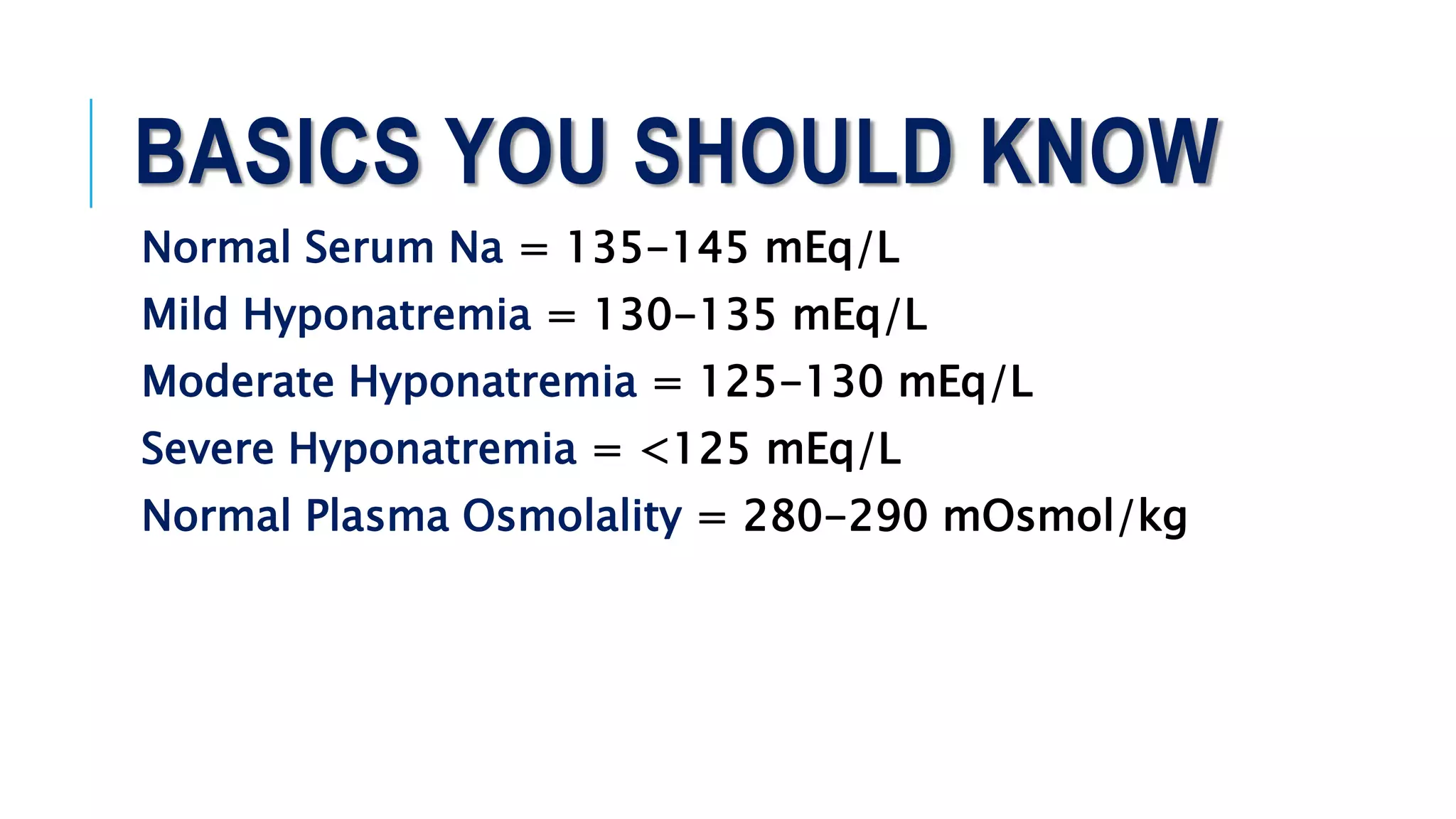 Hyponatremia | PPTX