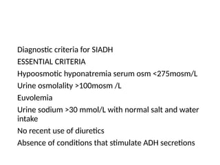 Hyponatremia clinical features , diagnosis, treatment.pptx