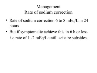 approach to hyponatremia, causes, investigation, pathophysiology ...