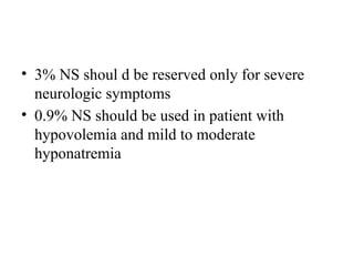approach to hyponatremia, causes, investigation, pathophysiology ...