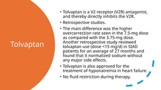 Hyponatremia, outline, summary, data, trials | PPTX