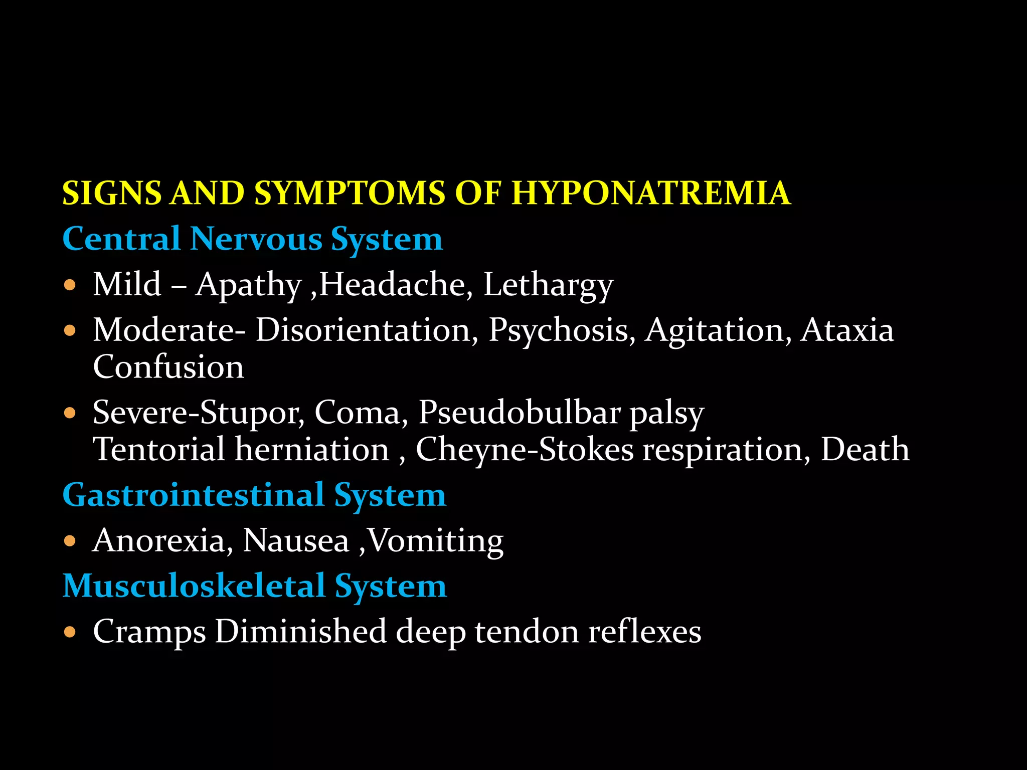 Hyponatremia and hypernatremia | PPTX