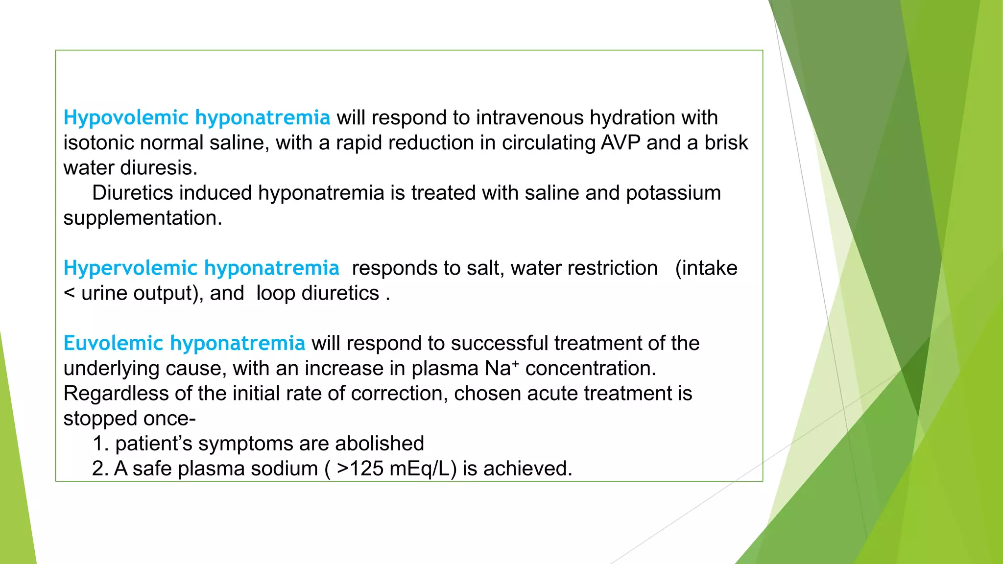 Hyponatremia and hypernatremia | PPTX