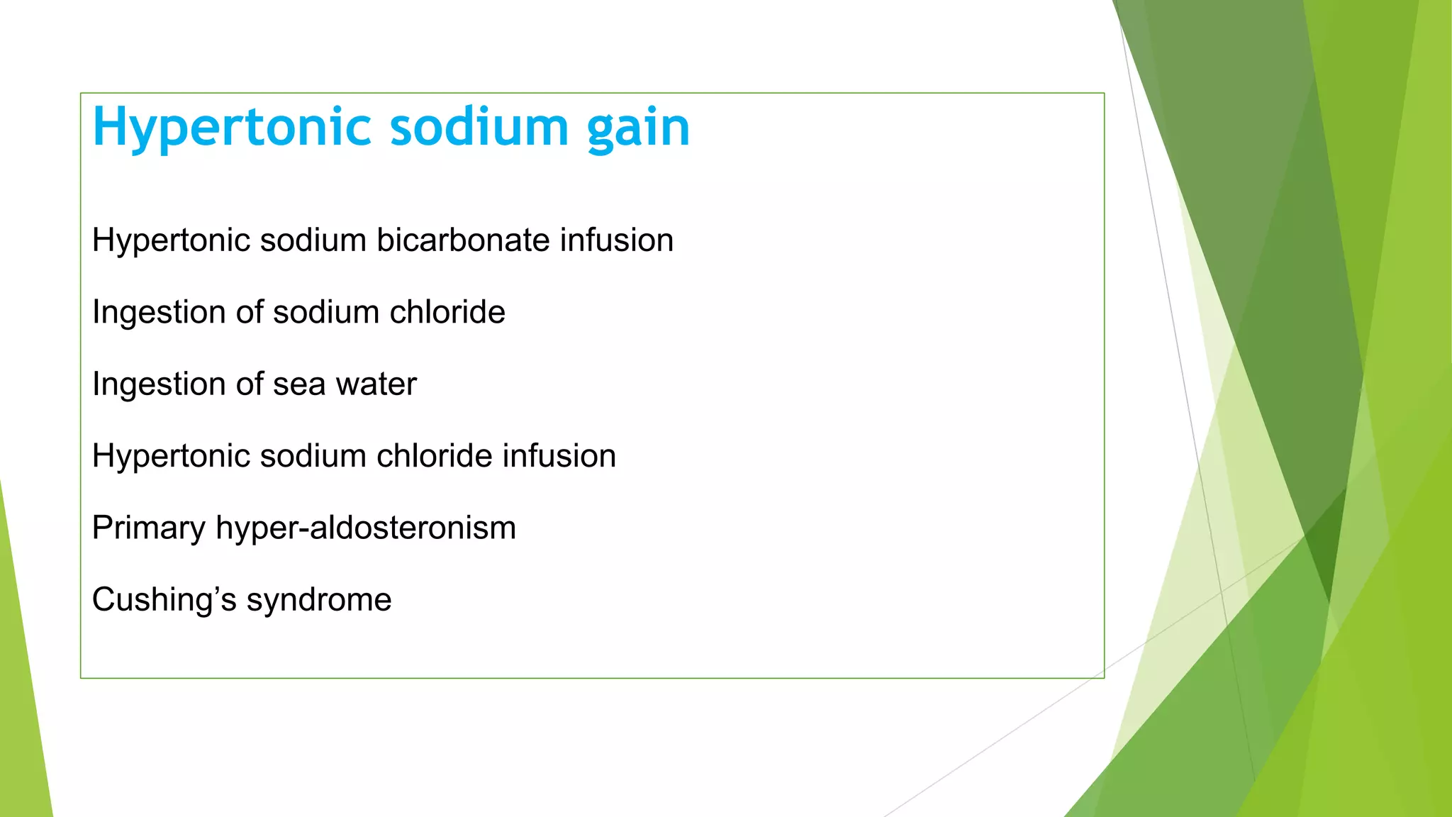 Hyponatremia and hypernatremia | PPTX