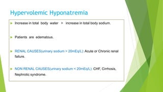 Hyponatremia and hypernatremia | PPTX