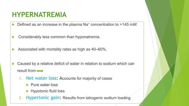 Hyponatremia and hypernatremia | PPTX | Hormonal Disorders | Endocrine ...