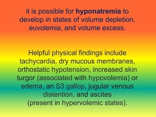 Hyponatremia and hypernatremia 2015 | PPTX