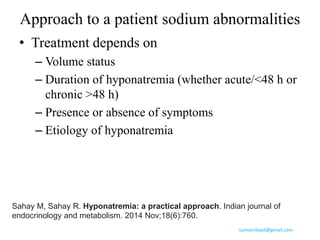 Hyponatremia by Dr. Basil Tumaini | PPTX