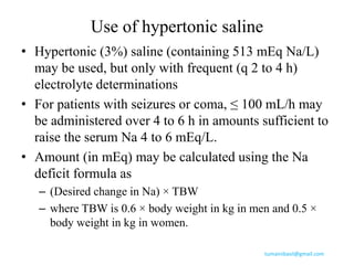 Hyponatremia by Dr. Basil Tumaini | PPT