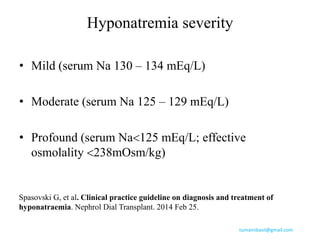 Hyponatremia by Dr. Basil Tumaini | PPTX