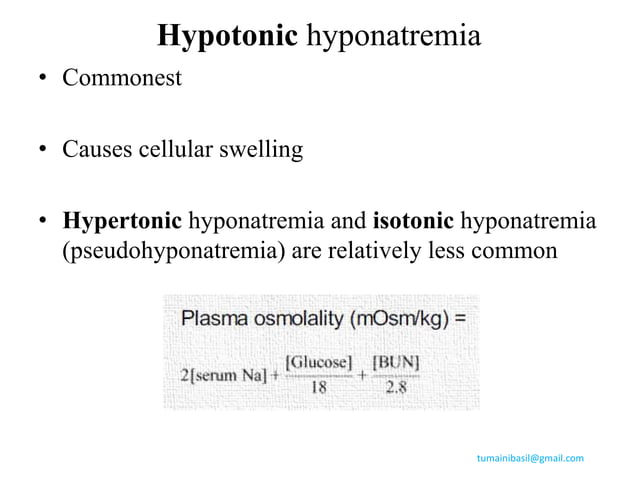 Hyponatremia by Dr. Basil Tumaini | PPT