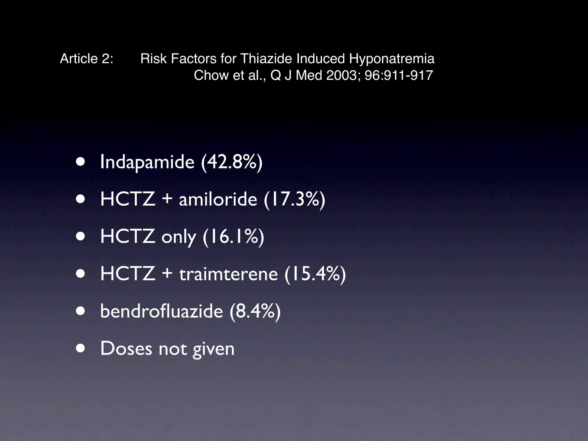 Hyponatremia bea rs | KEY