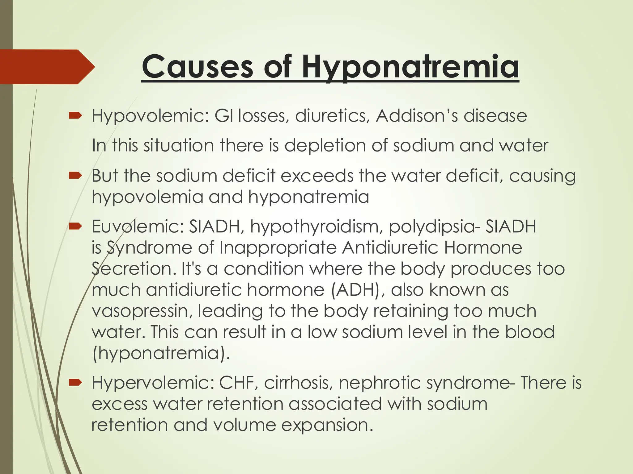 Hyponatremia_Presentation signs symptoms and management | PDF