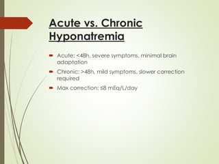 Hyponatremia_Presentation signs symptoms and management | PDF