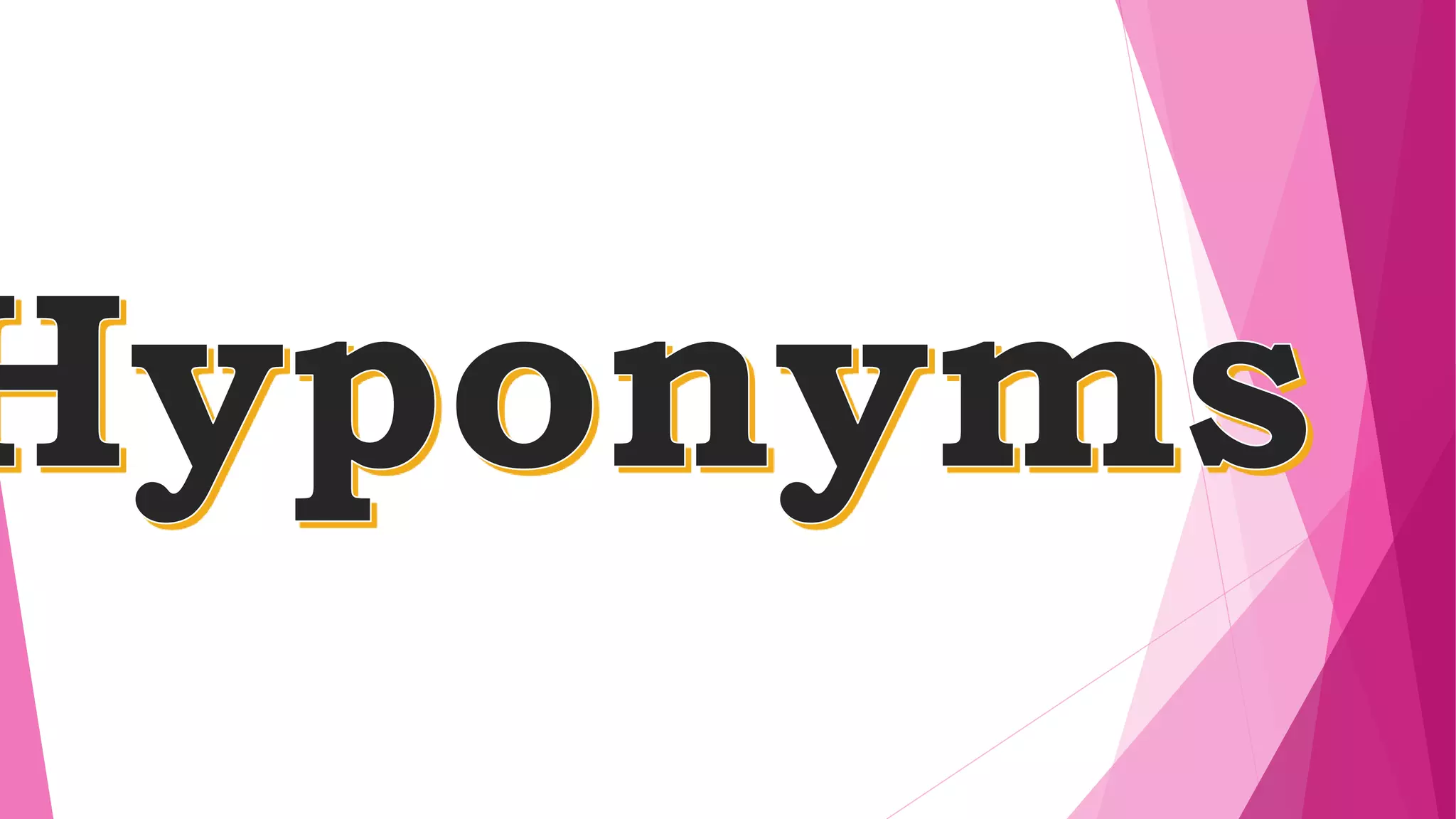 Hyponym | PPTX