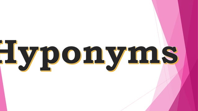 Hyponym | PPTX